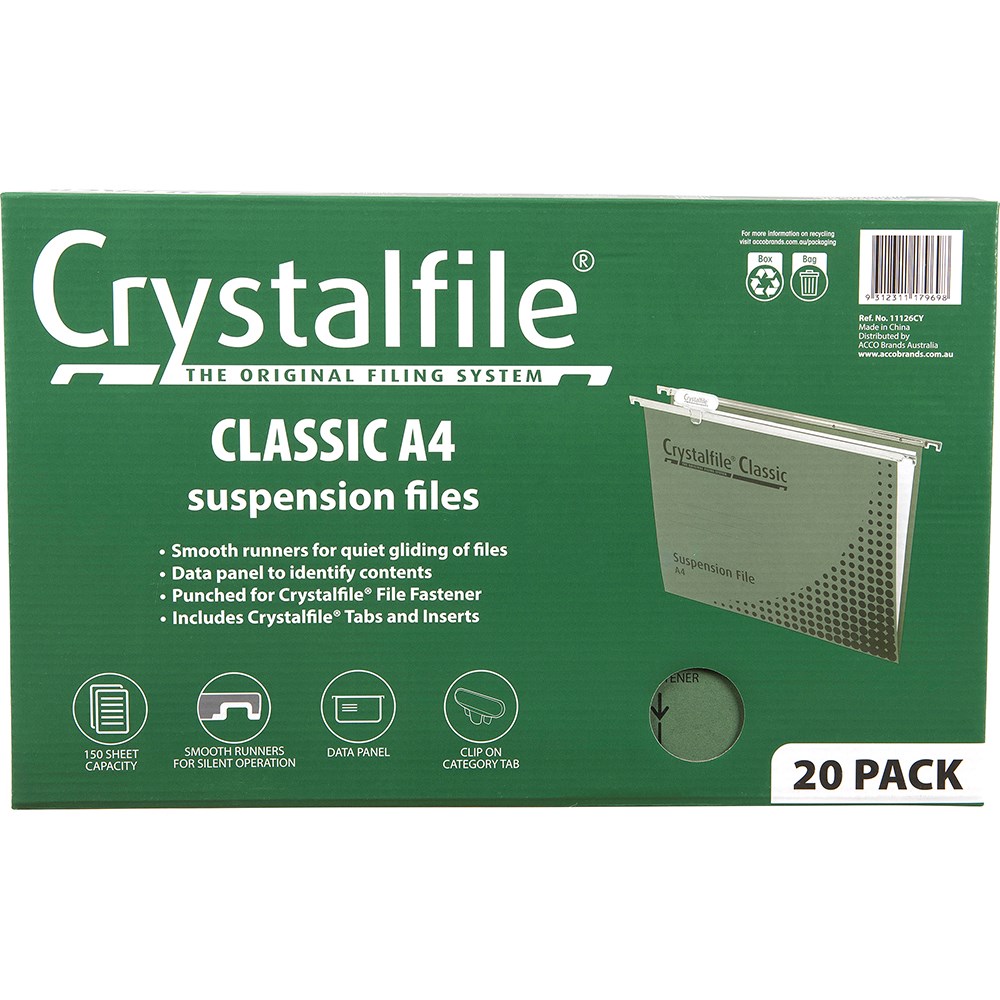 Filing & Storage - Crystalfile Suspension Files Enviro Classic A4 ...